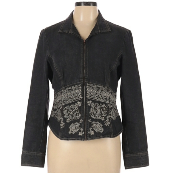 Bandolino | Jackets & Coats | Vintage Bandolino Black Embroidered ...